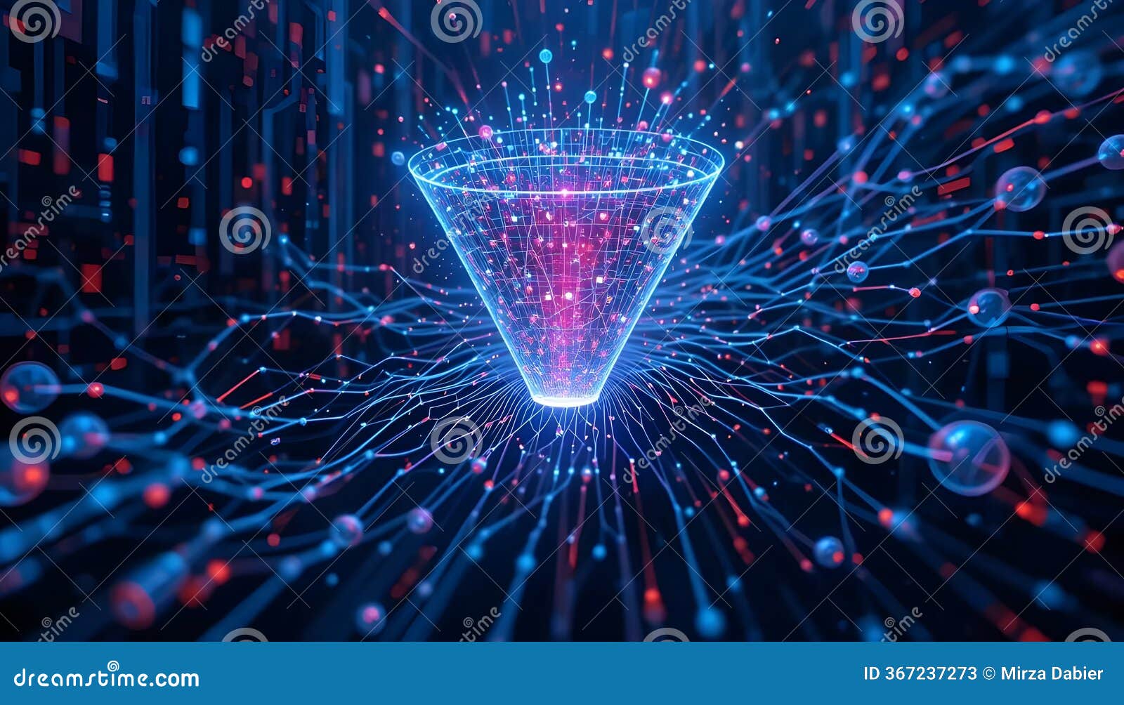 Quantum Flow: Futuristic Fiber Optic Pathways Stock Photography | CartoonDealer.com #320979128