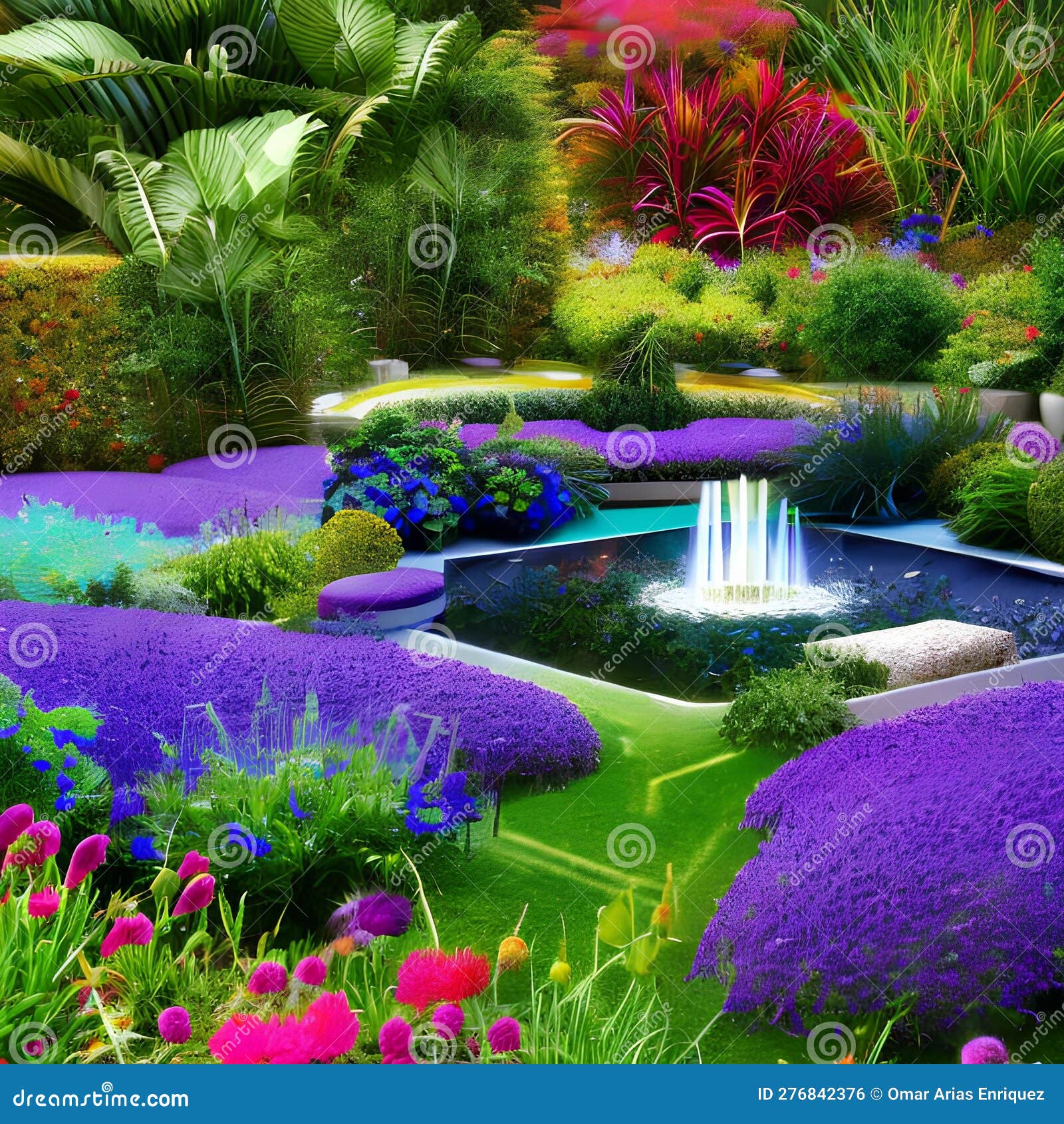 Quantum Garden: an Abstract Representation of a Garden, Created with ...