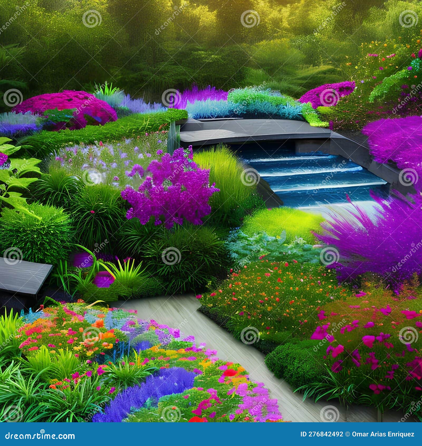 Quantum Garden: an Abstract Representation of a Garden, Created with ...