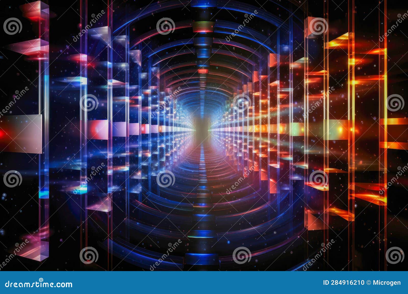 Quantum Gates Phenomenon Used in Quantum Computing Stock Illustration ...
