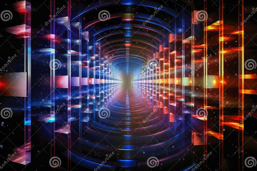 Quantum Gates Phenomenon Used in Quantum Computing Stock Illustration ...