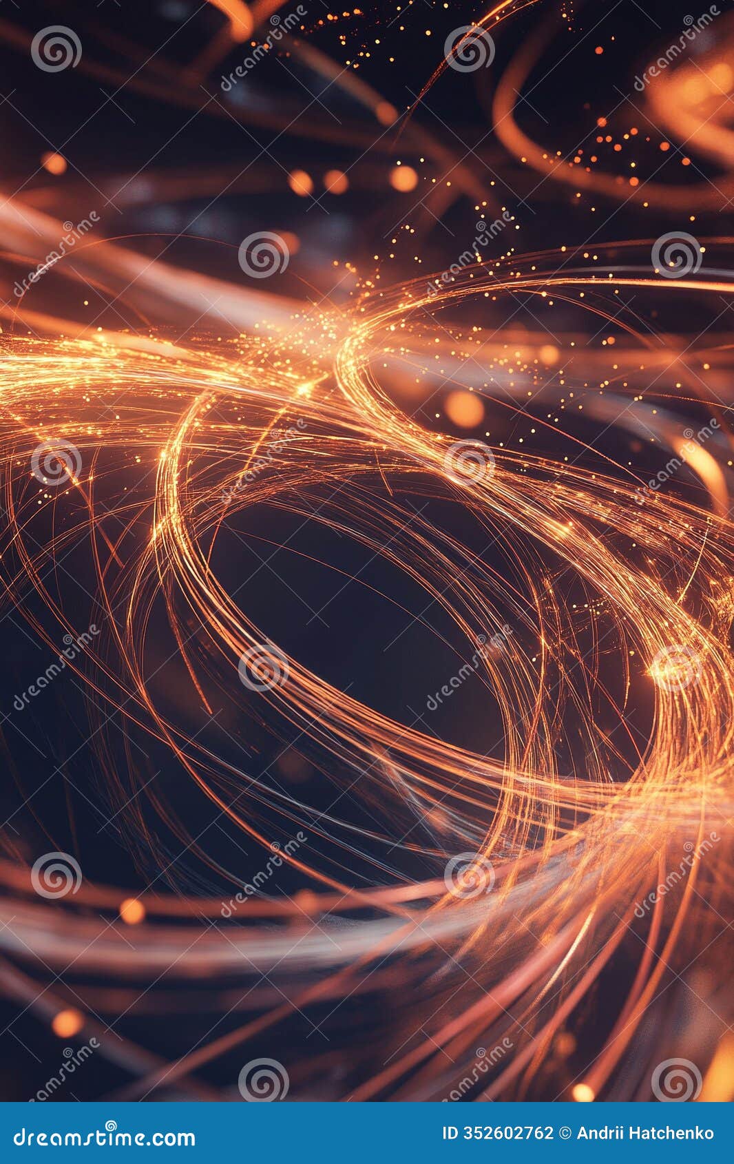 Quantum Grid System with Energy Transfer Stock Illustration ...