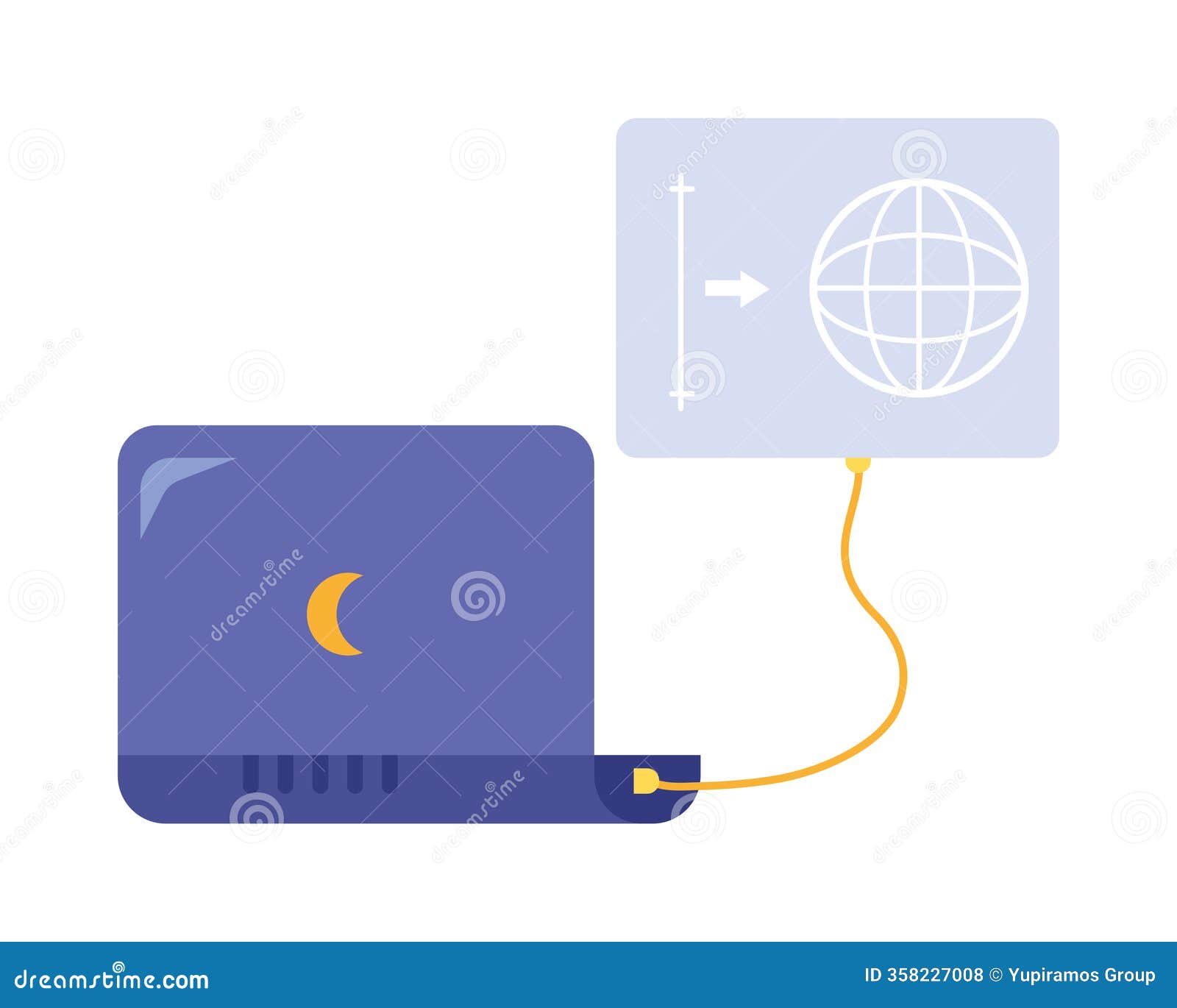 Quantum Internet High Speed Network Connection Illustration Stock ...