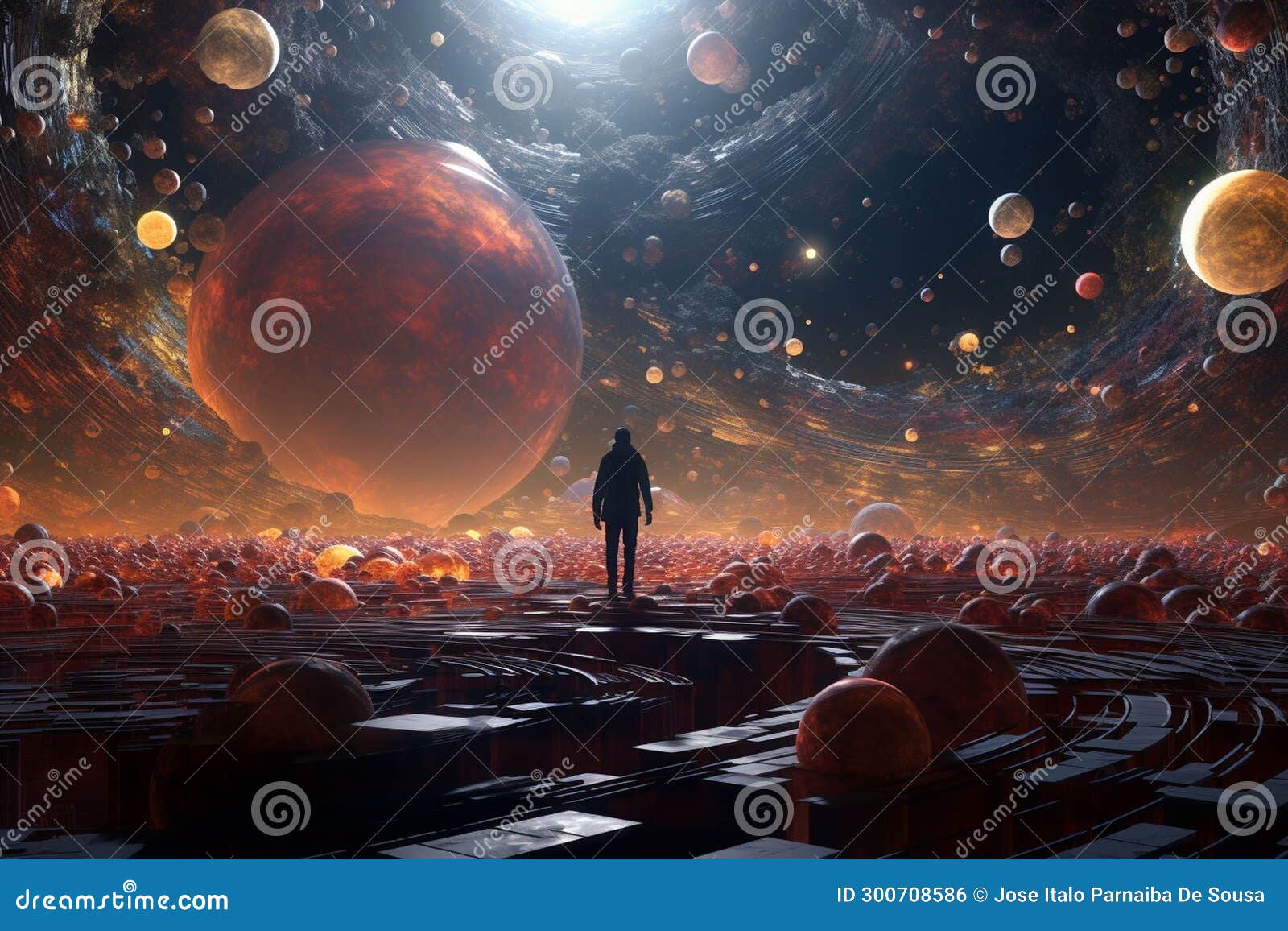 Quantum Leap through Abstract Dimensions Where Stock Illustration ...