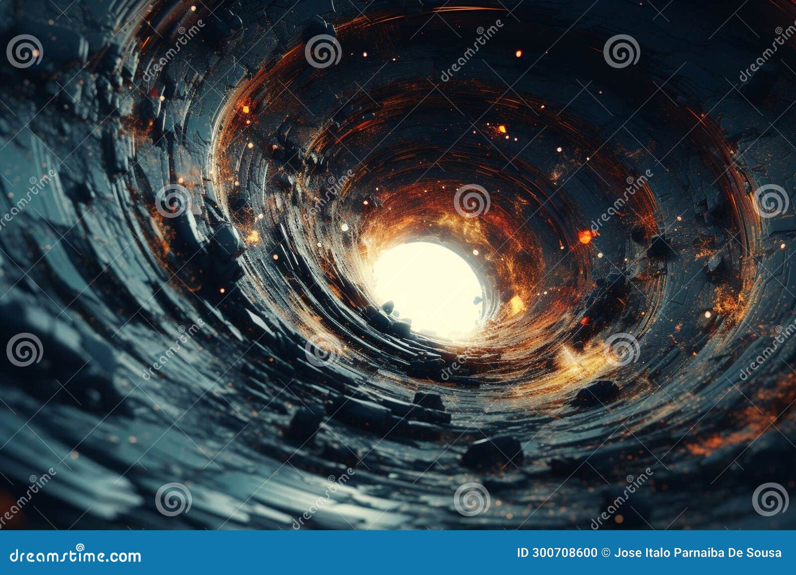 Quantum Leap through Abstract Dimensions Where Stock Illustration ...