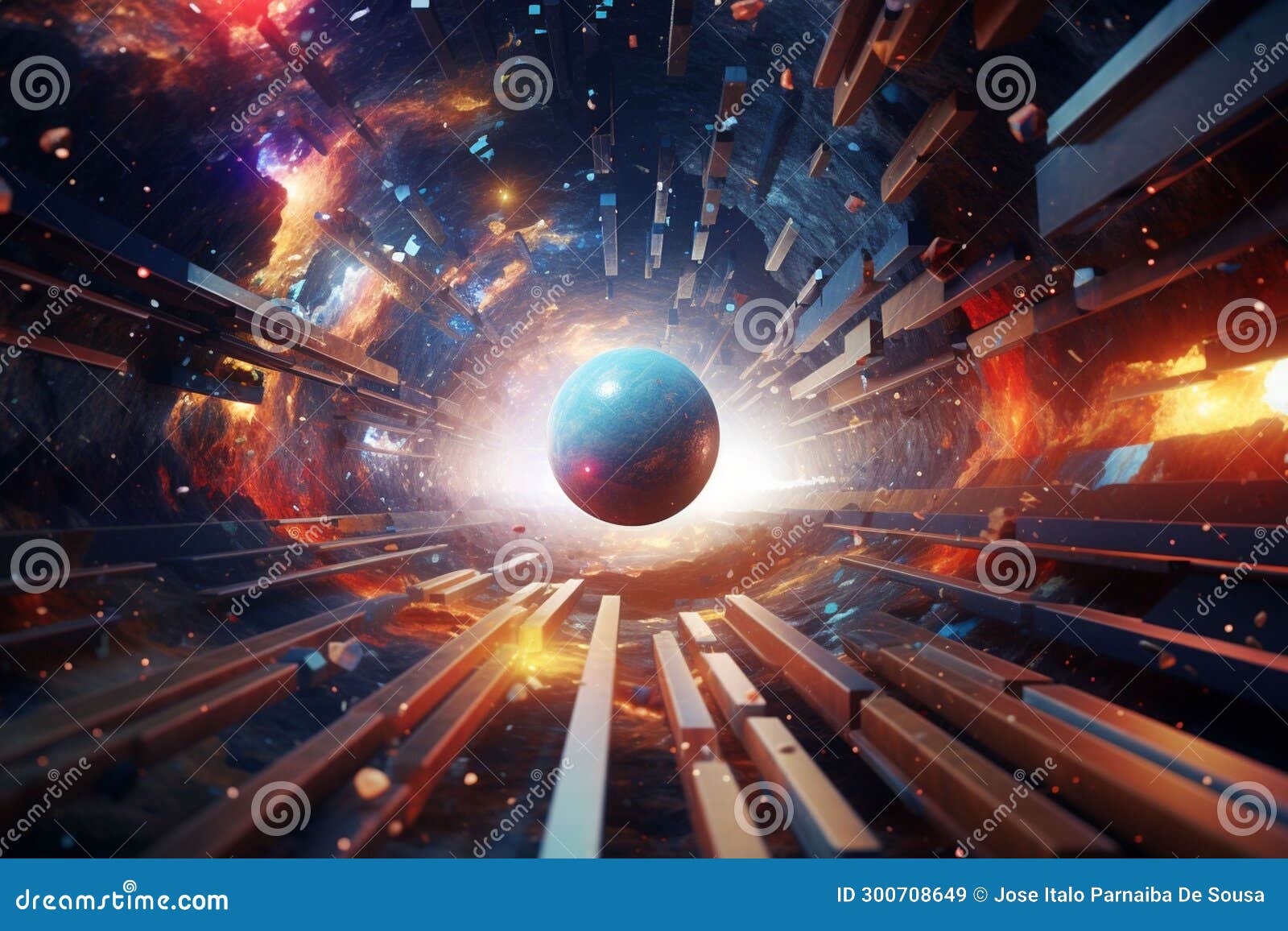 Quantum Leap through Abstract Dimensions Where Stock Illustration ...