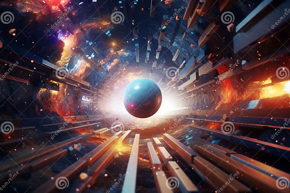 Quantum Leap through Abstract Dimensions Where Stock Illustration ...