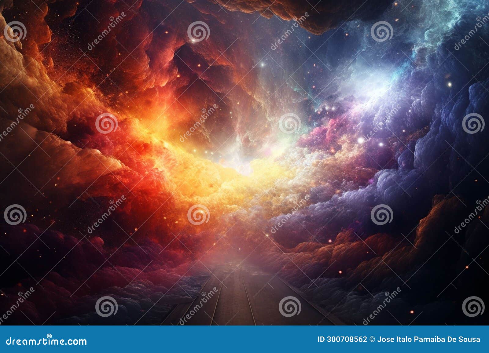 Quantum Leap through Abstract Dimensions Where Stock Illustration ...