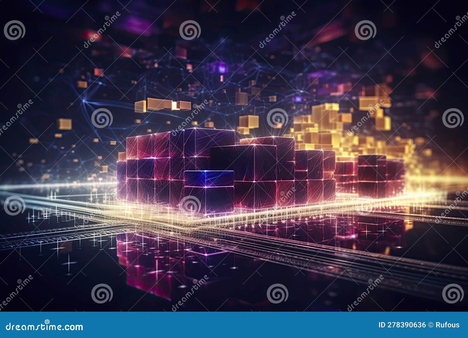 Quantum Logistics Abstract stock illustration. Illustration of logistic ...