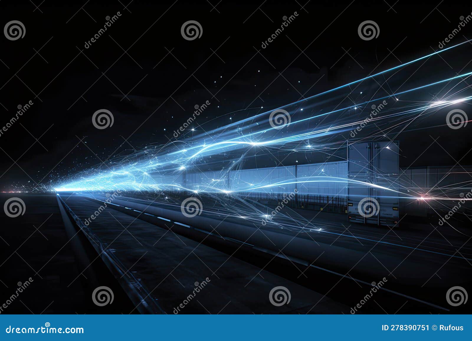 Quantum Logistics Abstract stock illustration. Illustration of taxi ...