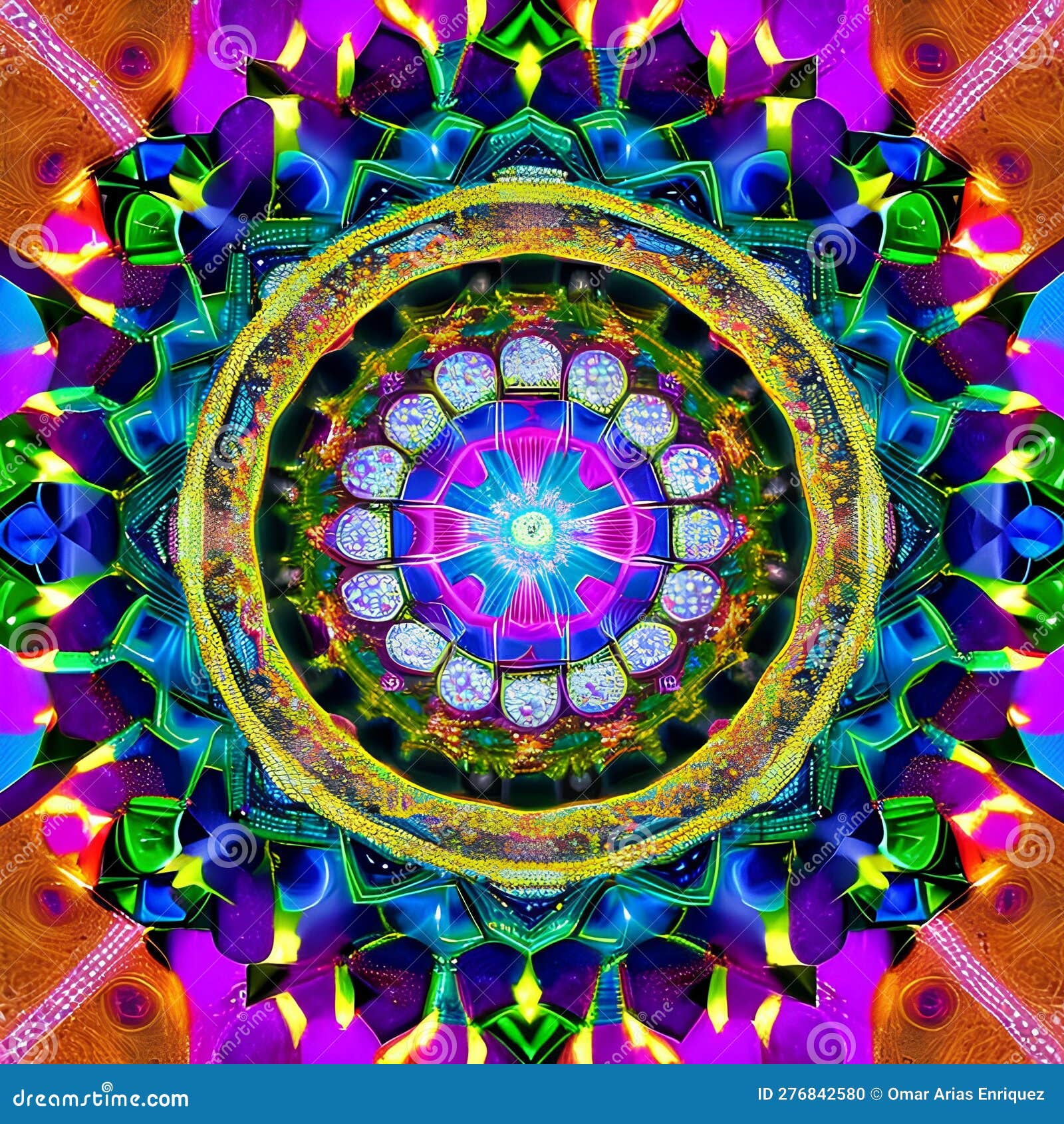Quantum Mandala: an Abstract Representation of a Mandala, Created with ...
