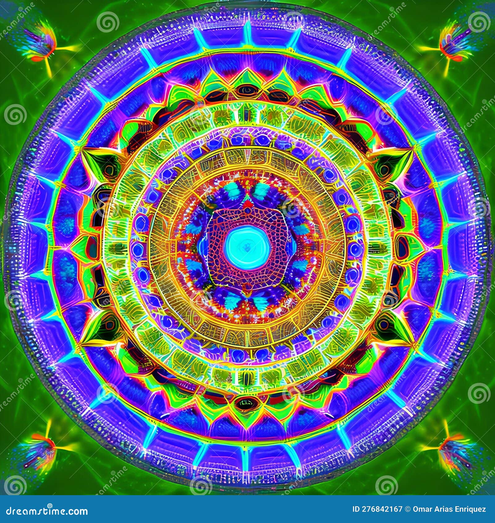 Quantum Mandala: an Abstract Representation of a Mandala, Created with ...