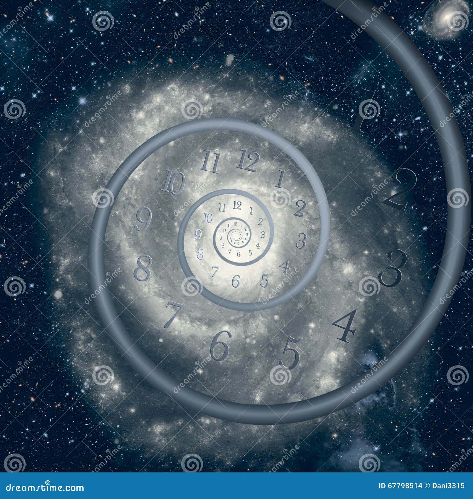 Quantum Mechanics Meets General Relativity. Stock Illustration ...