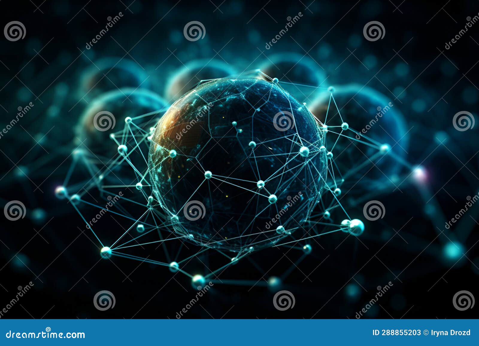 Quantum Network Concept. Advanced High-Tech Concept Stock Illustration ...