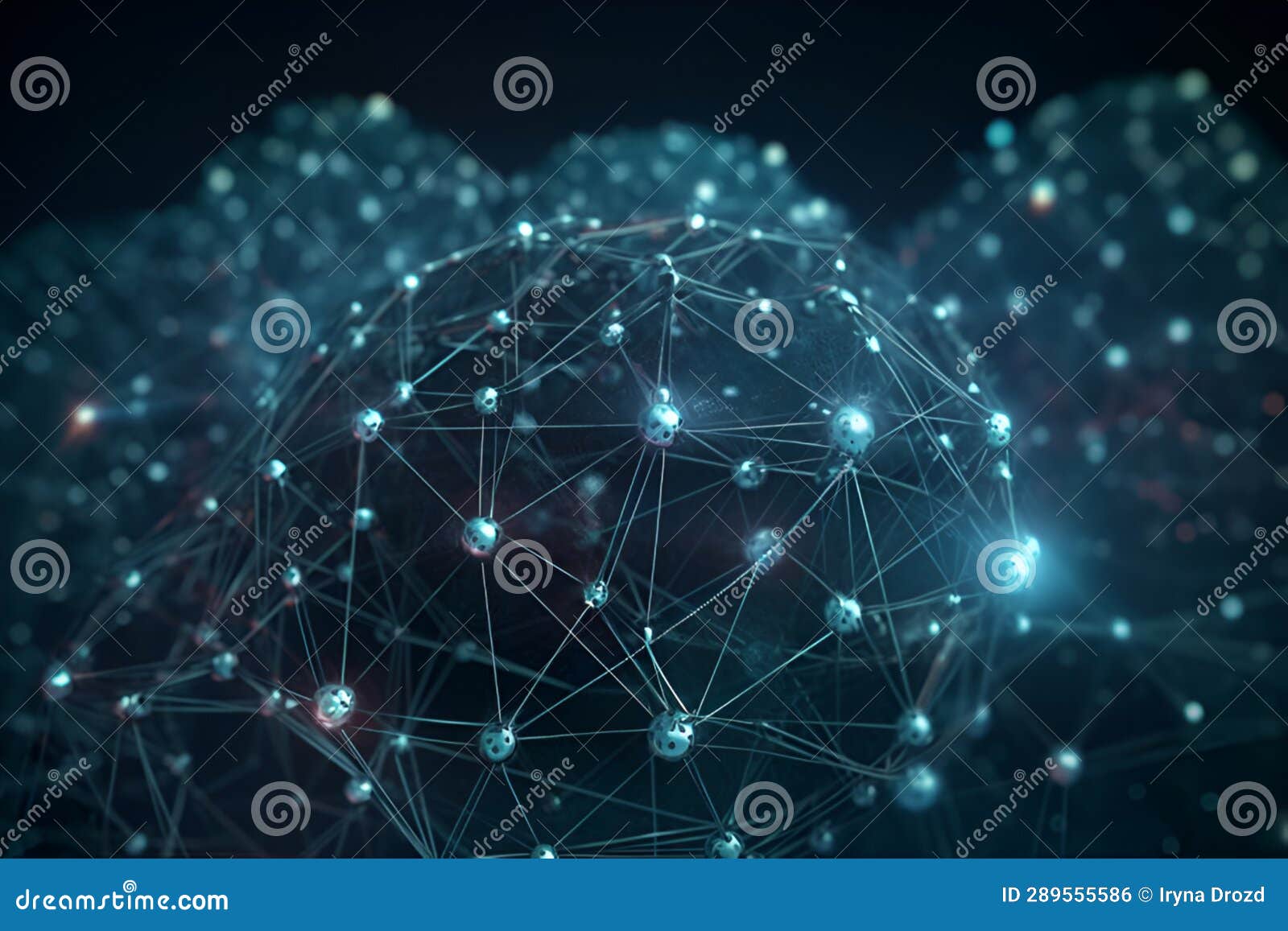 Quantum Network Concept. Processing a Lot of Data . Digitalization ...