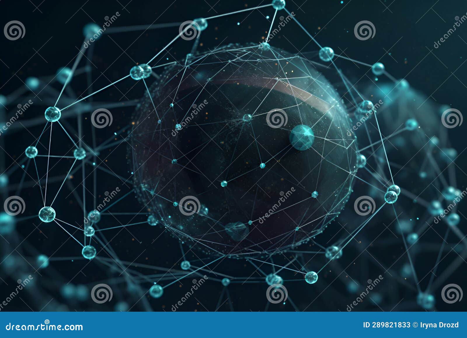 Quantum Network Concept. Processing a Lot of Data . Digitalization ...