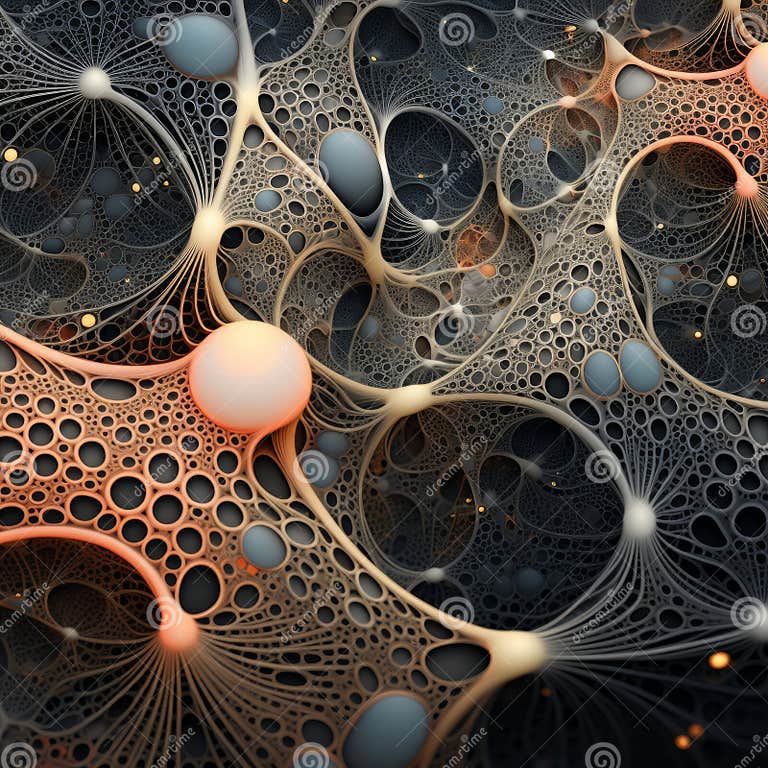 Quantum Networking Background: Fractal 3d Animation with Lace Patterns ...