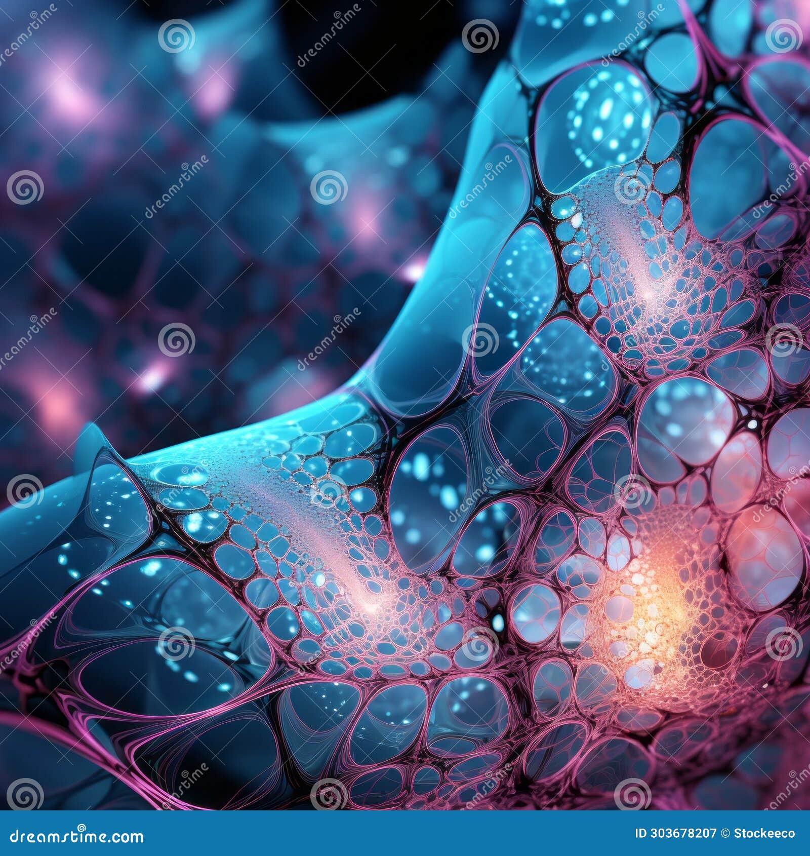 Quantum Networking Background With Fractal Fungus And Lace Patterns ...