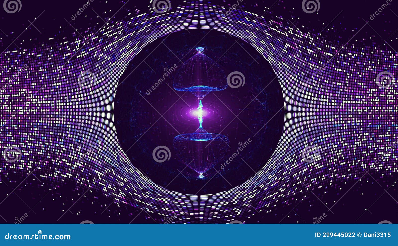 Quantum Nexus Core stock photo. Image of hourglass, tech - 299445022