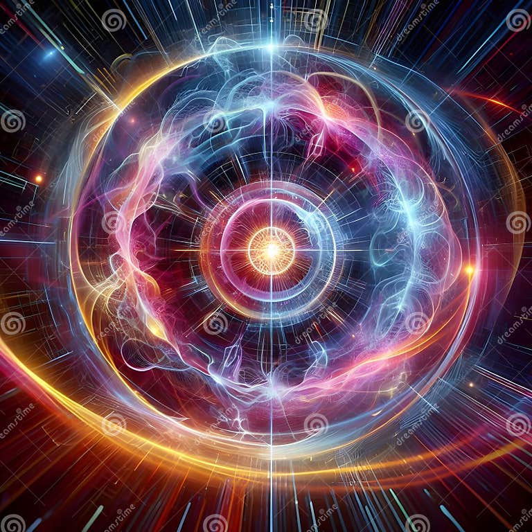 Quantum Nexus. stock illustration. Illustration of abstract - 327637256