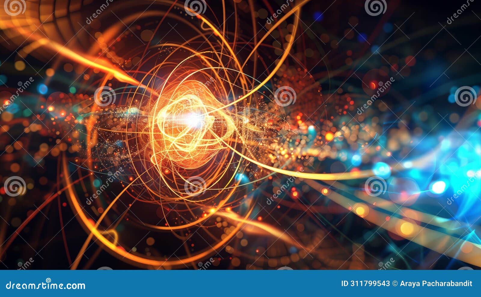 Quantum Particles Light String Forms Ring, Mesmerizing Displays, AI ...