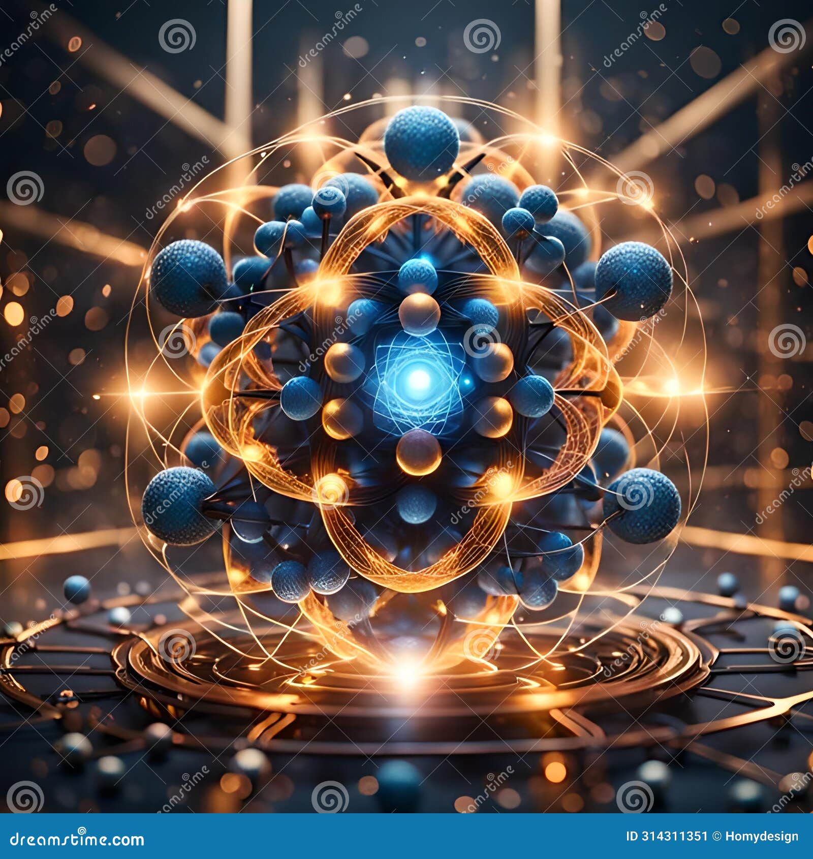 Quantum Physics Concept. Generative Ai Stock Illustration ...