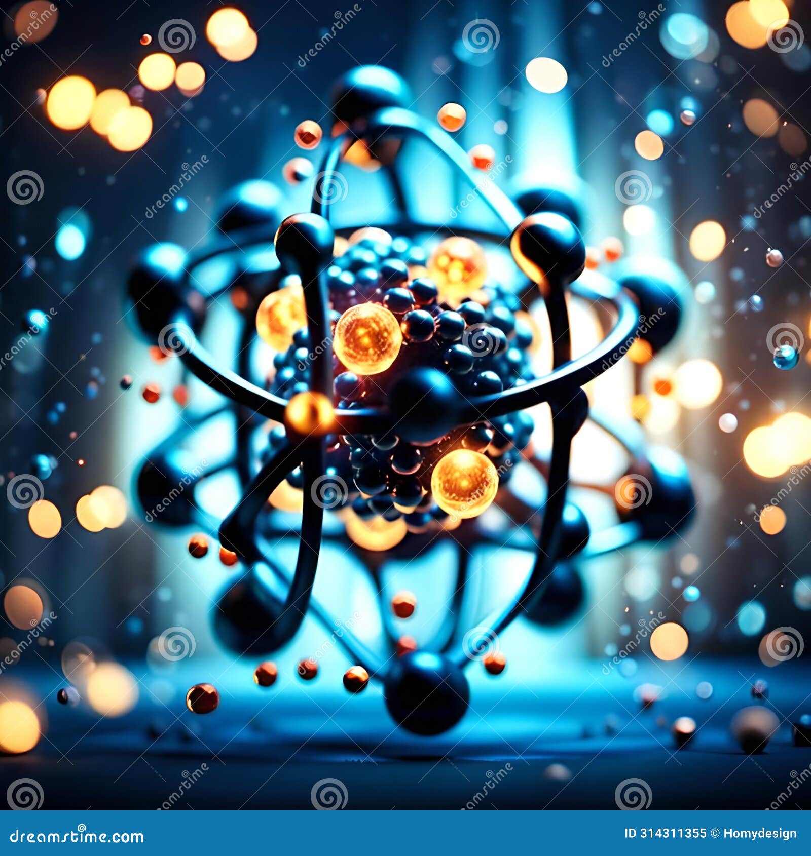 Quantum Physics Concept. Generative Ai Stock Illustration ...