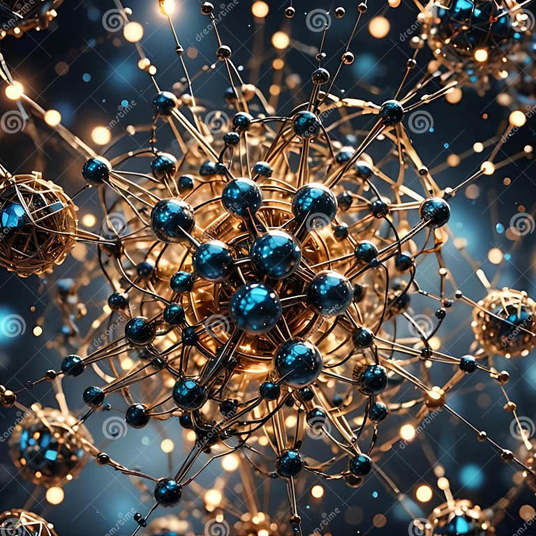 Quantum Physics Concept. Generative Ai Stock Illustration ...