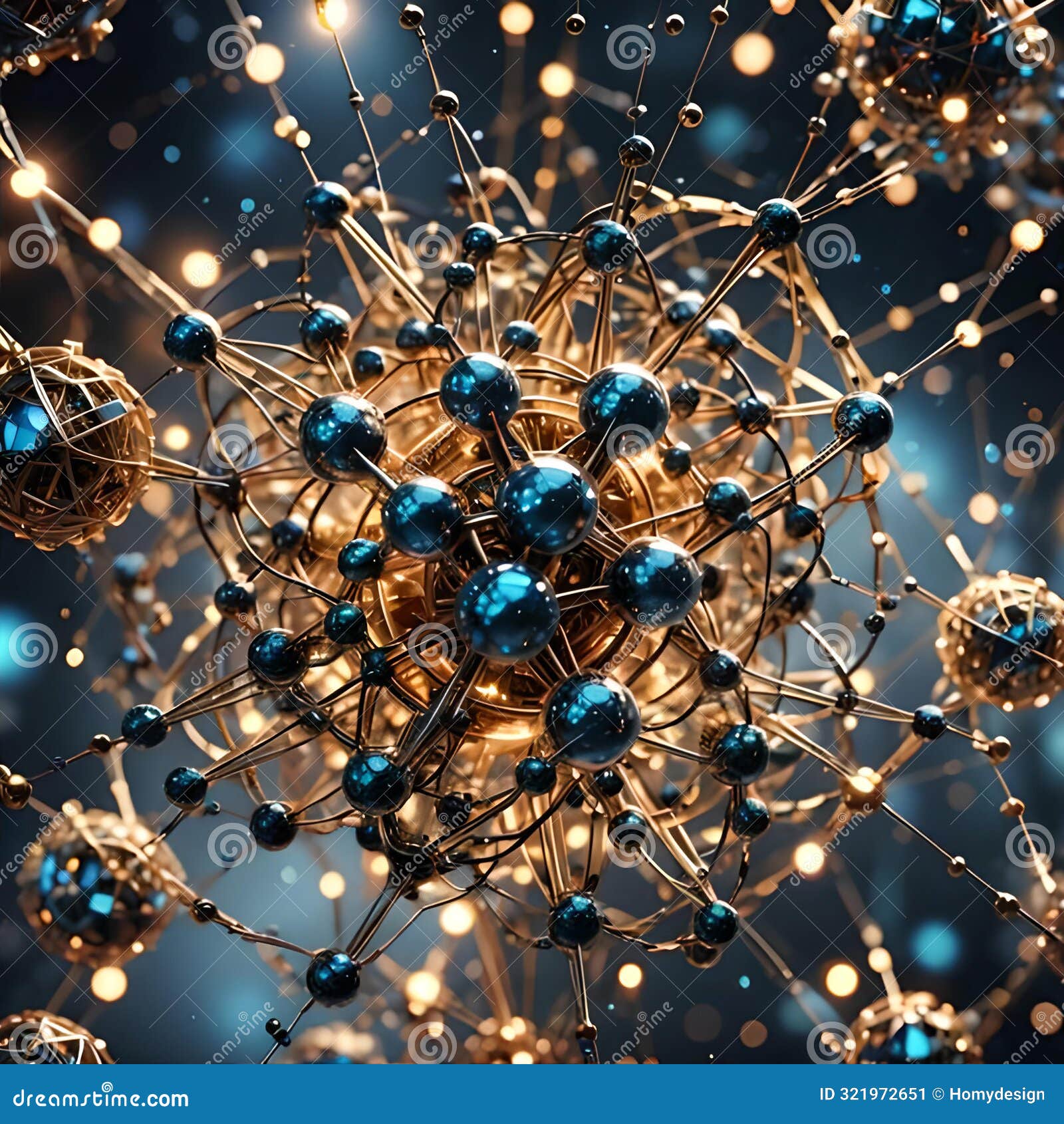 Quantum Physics Concept Of Atoms Interactions Royalty-Free Stock Photo ...