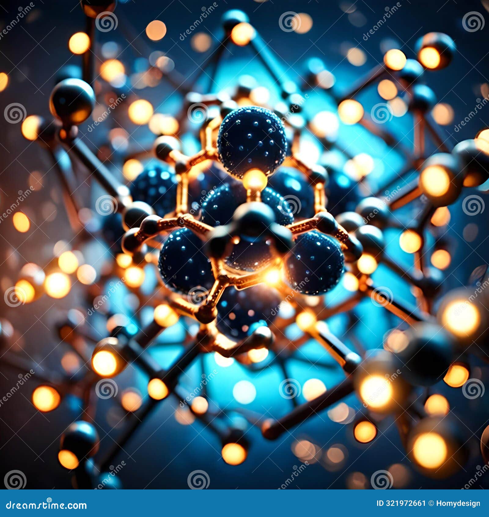 Quantum Physics Concept Of Atoms Interactions Stock Image ...