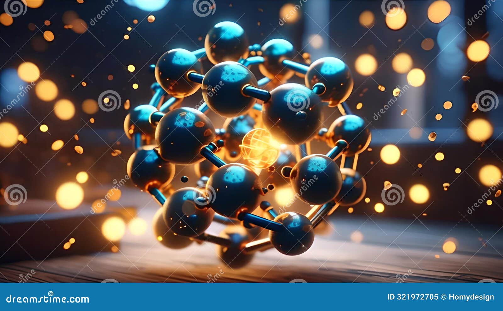 Quantum Physics Concept Of Atoms Interactions Royalty-Free Stock Photo ...