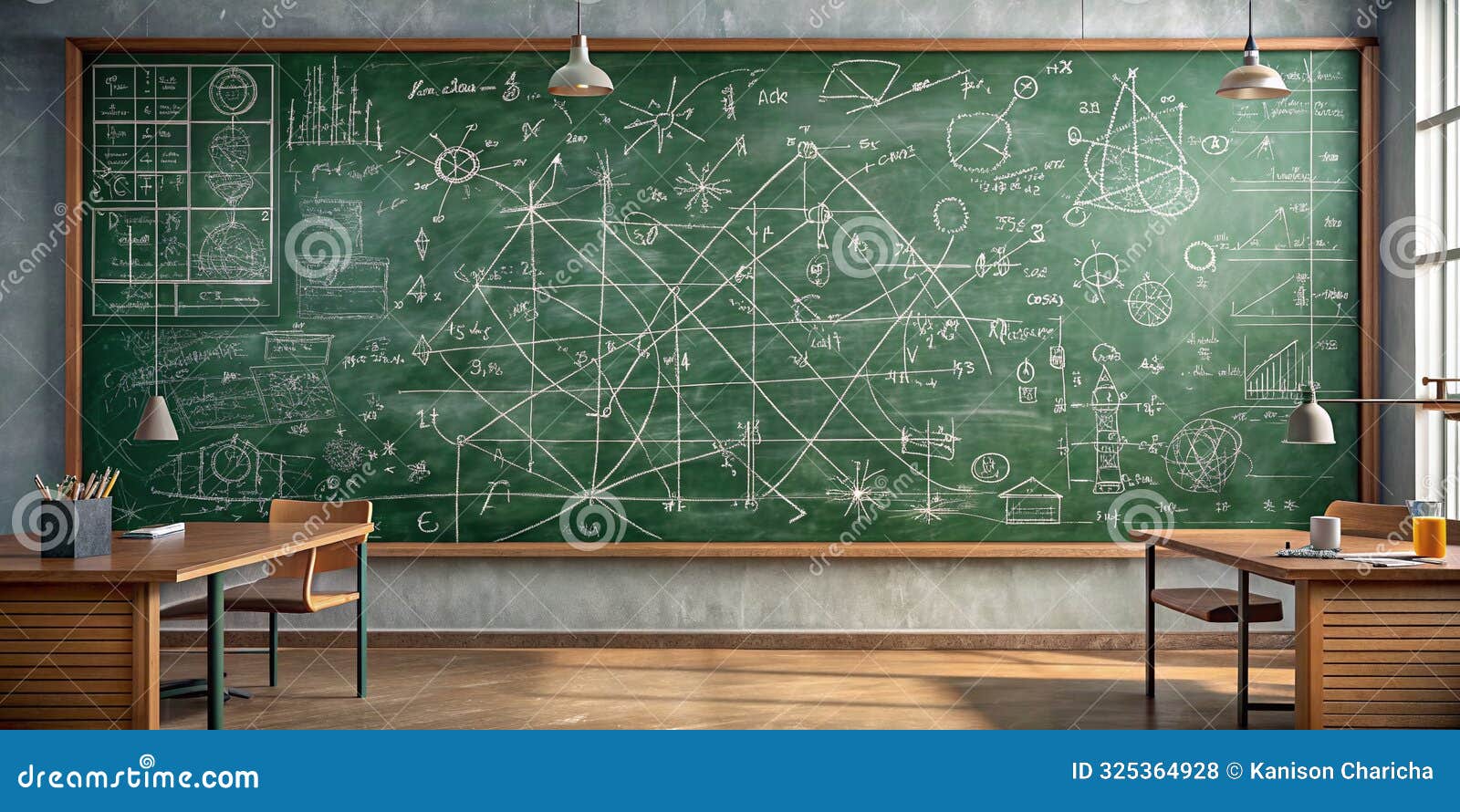 Quantum Physics Equations on Classroom Chalkboard AI-Created Content ...
