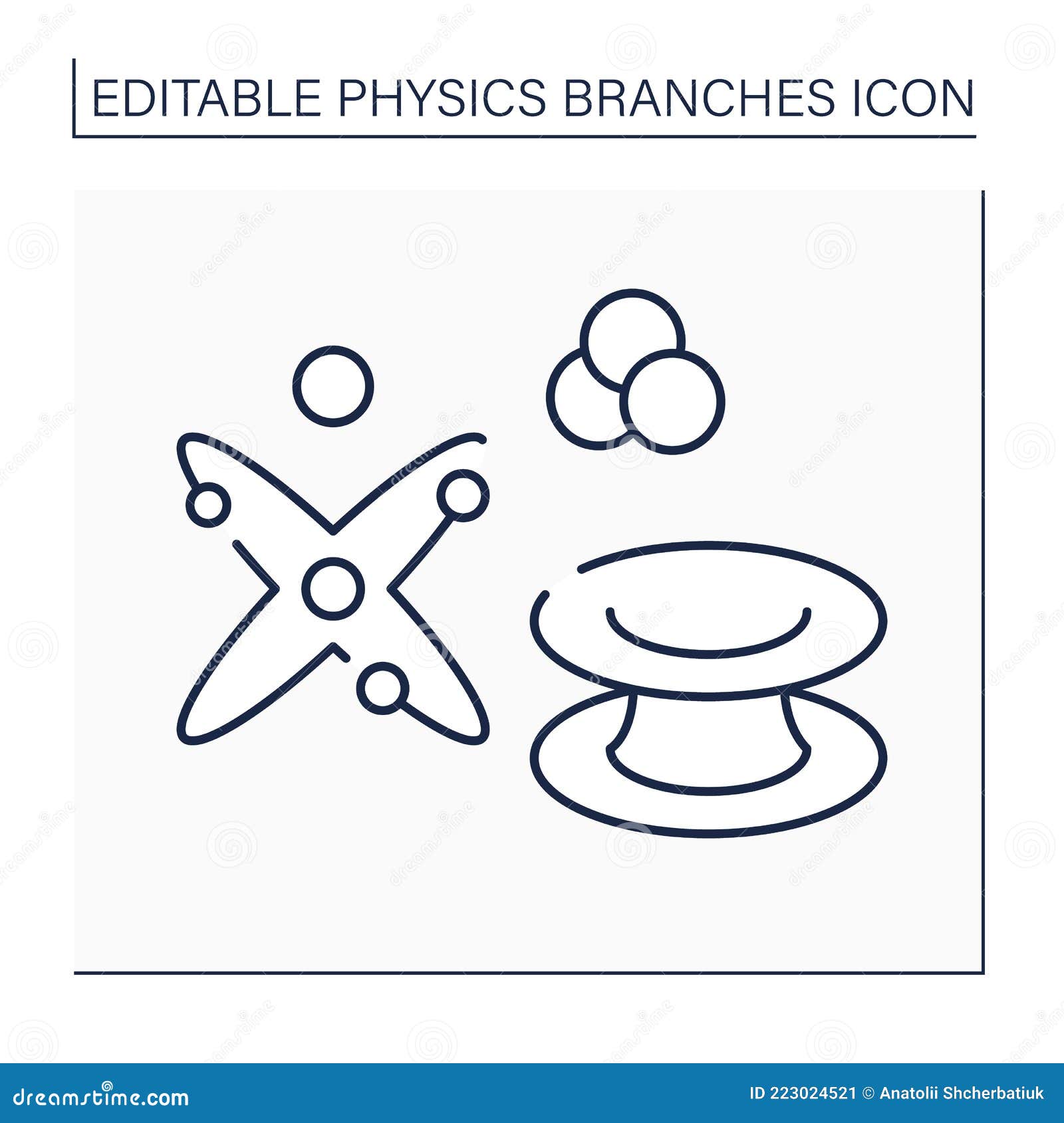 Physics Line Icons Collection. Gravity, Thermodynamics, Mechanics ...