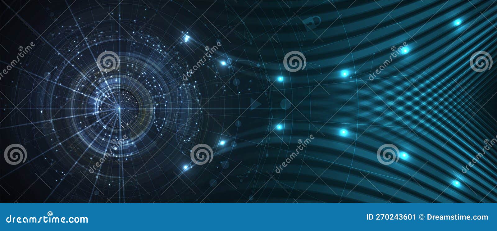 Quantum Processing. Deep Learning Artificial Intelligence. Future New ...