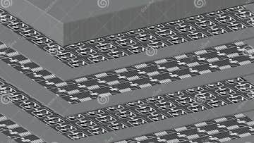 Quantum Processor Close Up View Concept with Quantum Qubits Circuit ...