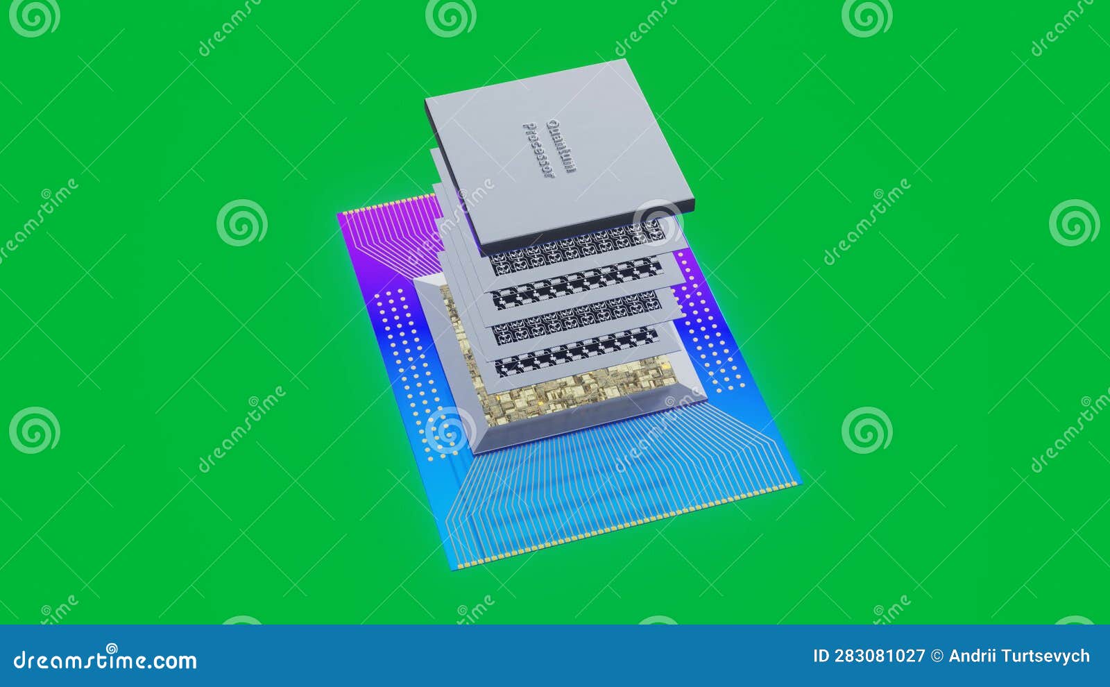 Quantum Processor Concept with Quantum Qubits Circuit Boards in Layers ...