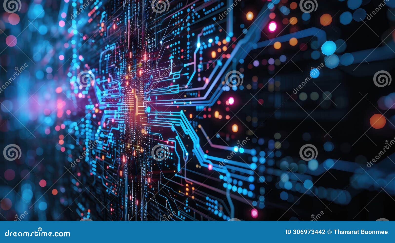 Quantum Processors Converge in an Abstract Tech Background, Unlocking ...