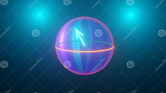 Quantum Qubit in Superposition State, Bloch Sphere, Visualisation of ...