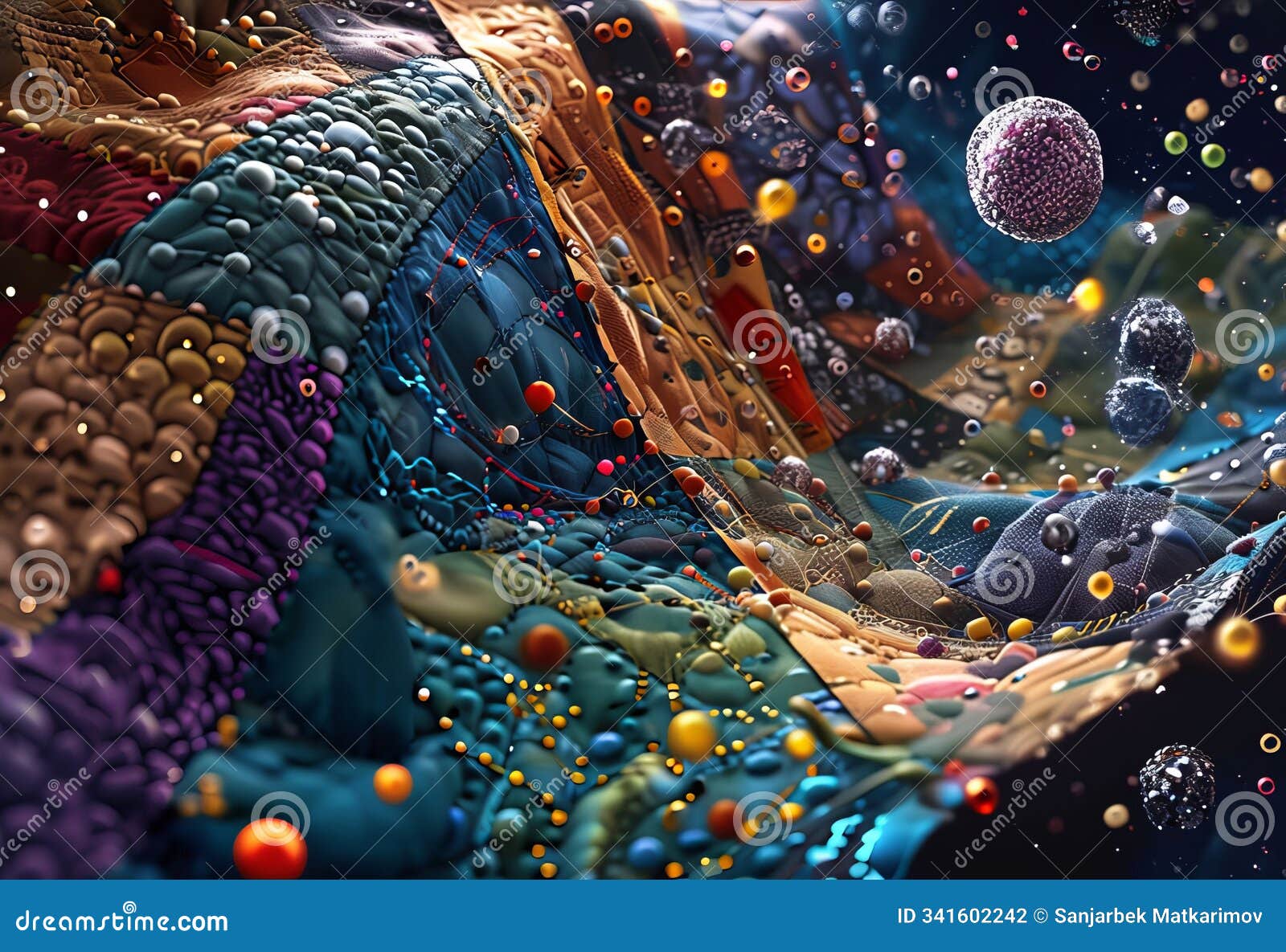 The Quantum Quilt Subatomic Particles Weave Reality Itself Gaini Stock ...