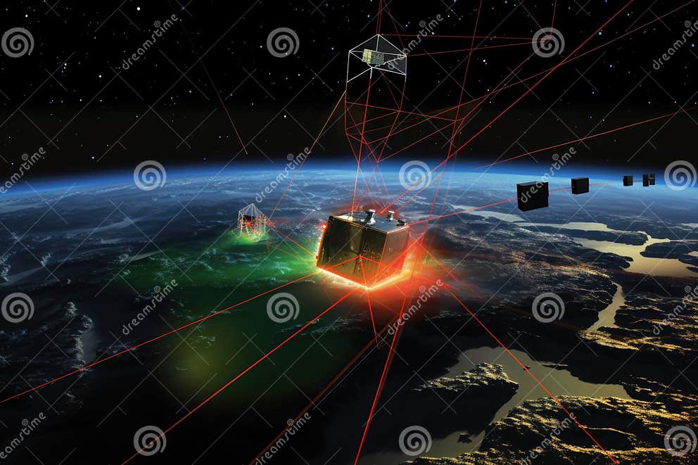 Quantum Radar Beams Detecting Objects in Space Stock Image - Image of ...