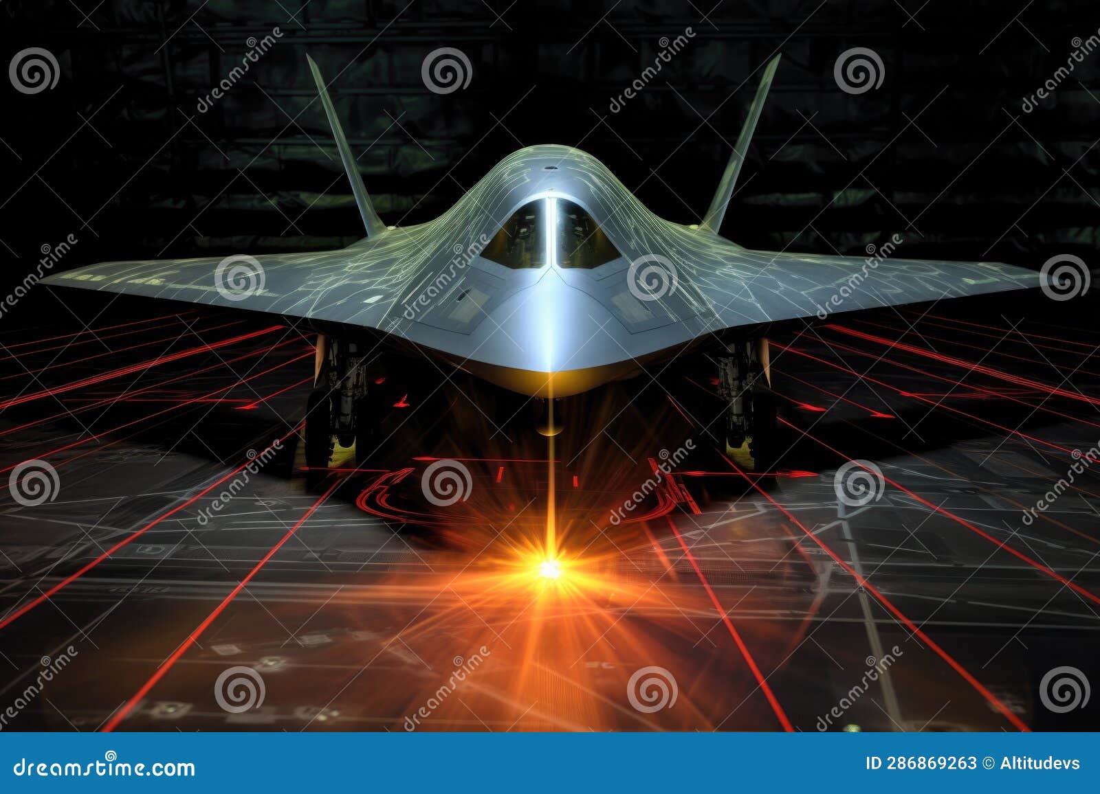 Quantum Radar Detection of Stealth Aircraft Stock Image - Image of ...