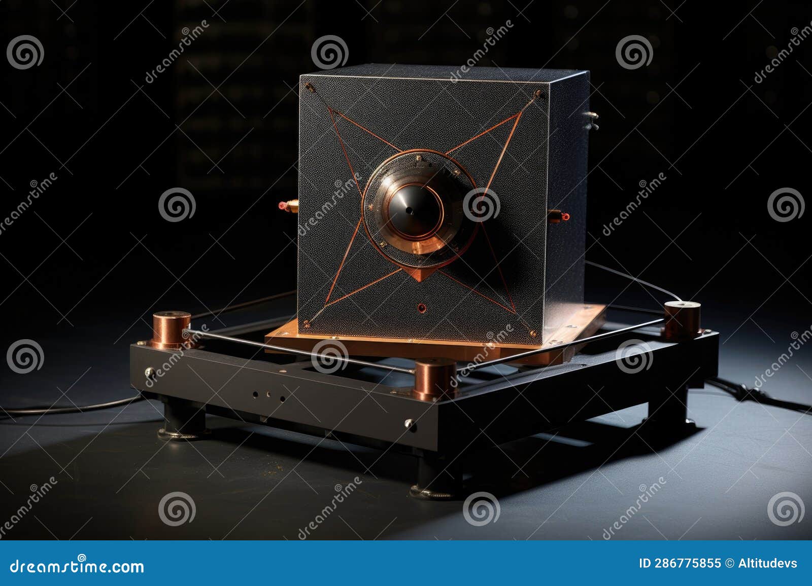 Quantum Radar Device Against Dark Background Stock Image - Image of security, technology: 286775855
