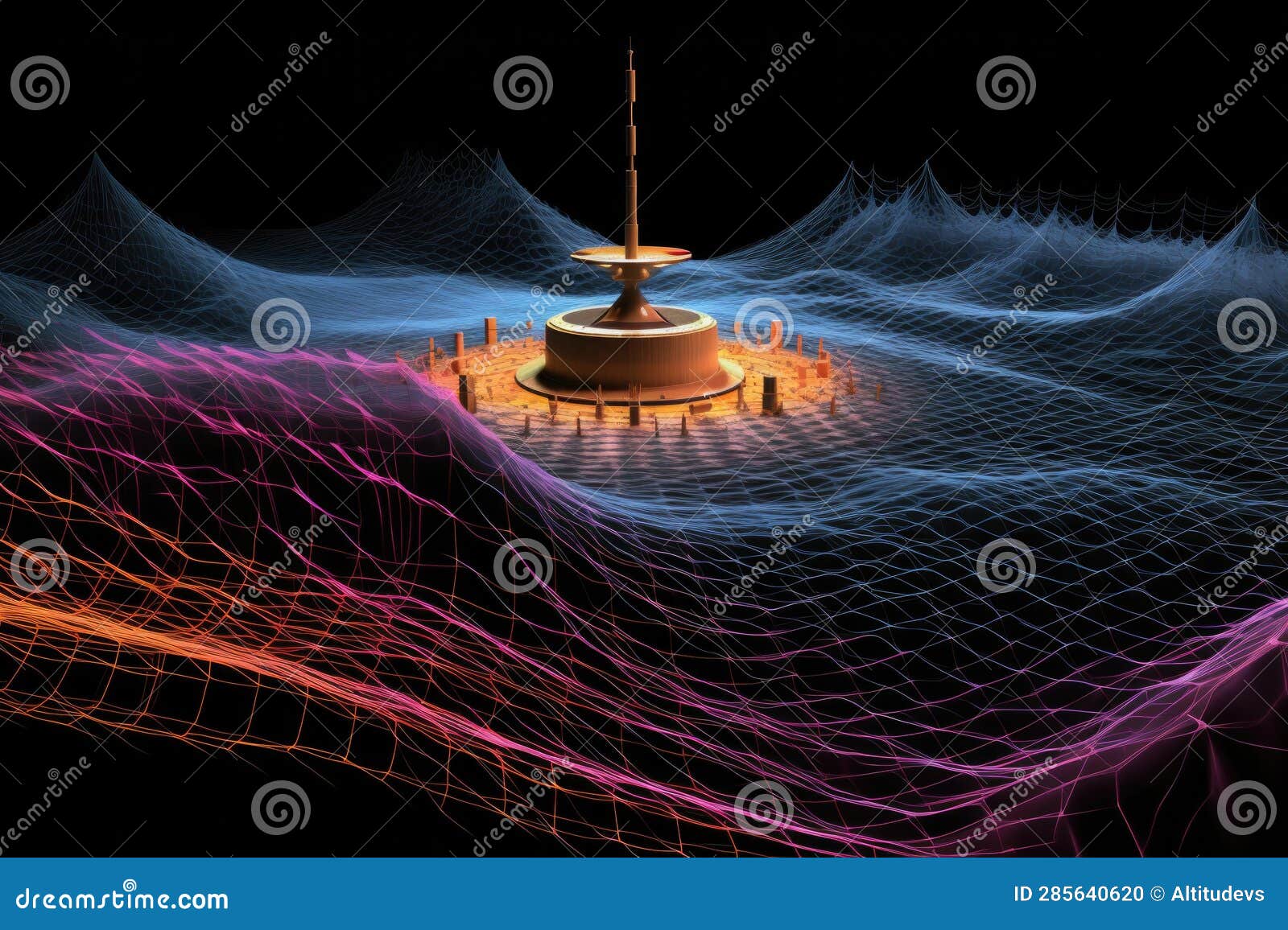 Quantum Radar Mechanism Blueprint On Desk Stock Photo | CartoonDealer ...