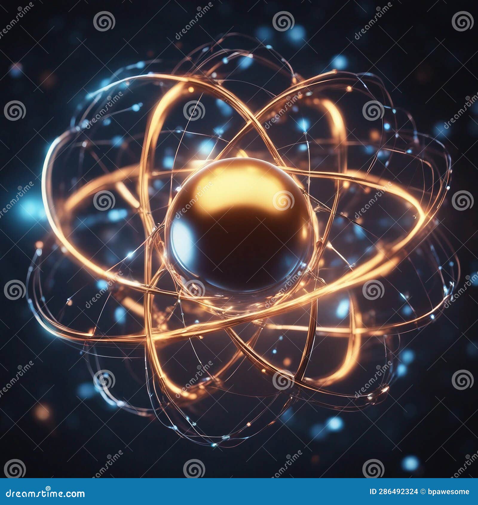 Into the Quantum Realm: a Spinning Atom S Nucleus Up Close, Generative ...