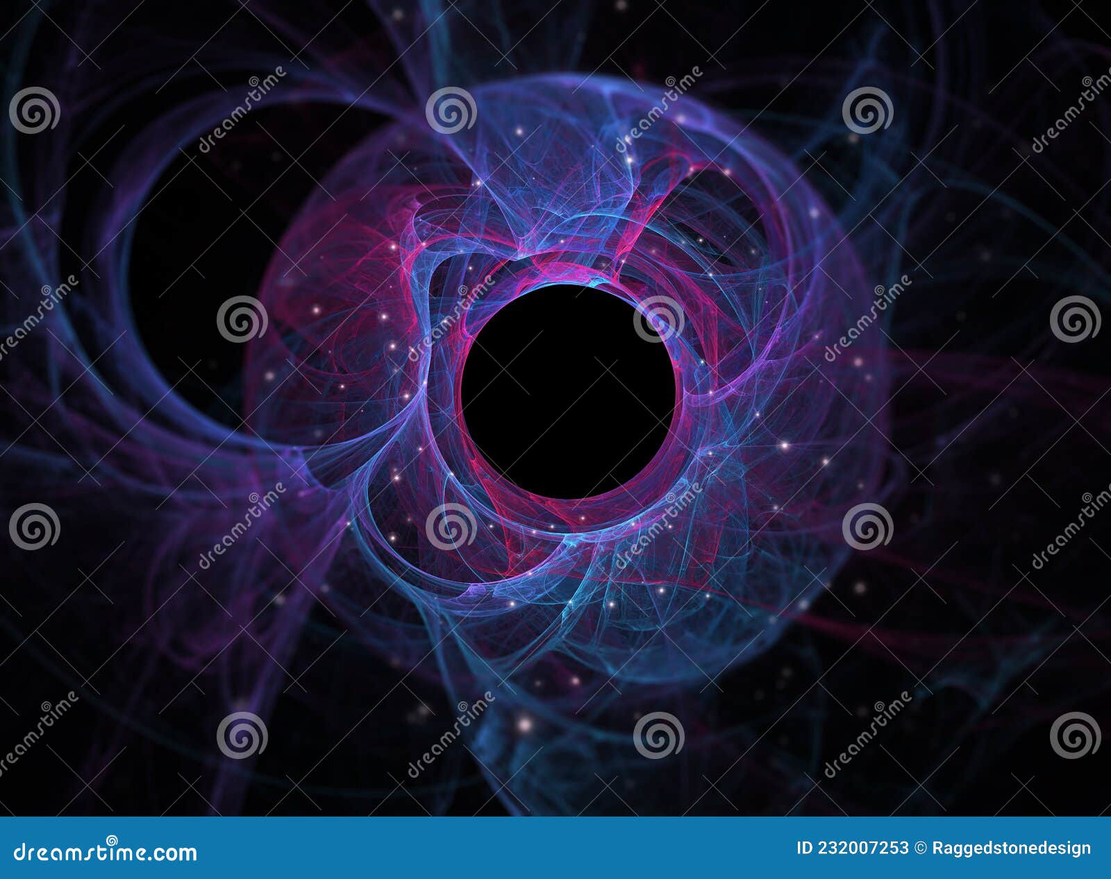 A Quantum, Science Fiction Concept of an Atomic Like Design. with Stars ...