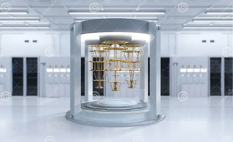 Quantum Server Network with Quantum Computer Machine in Server Room ...