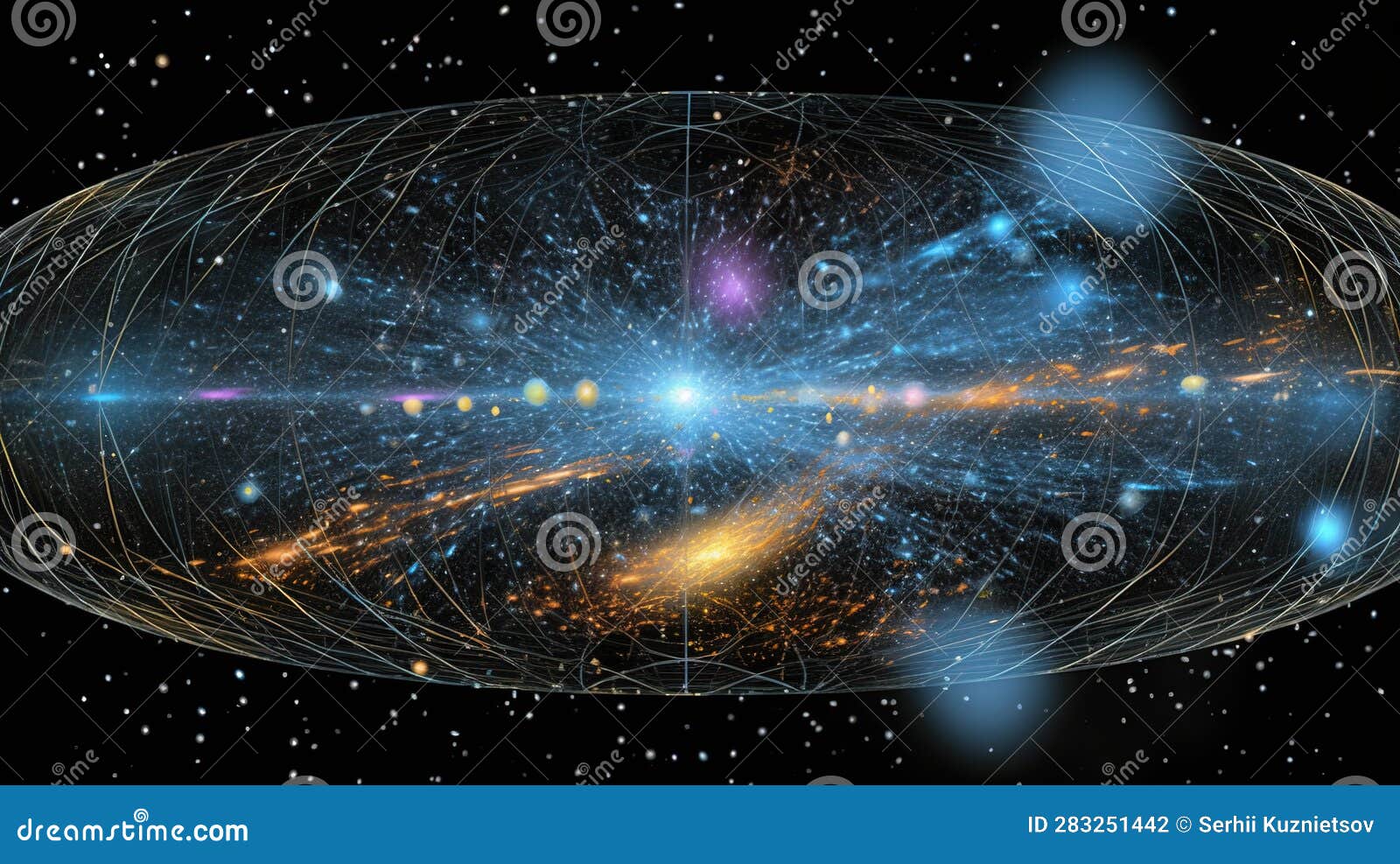 Quantum Space Explosion, Colorful Lines Abstract Scientific ...
