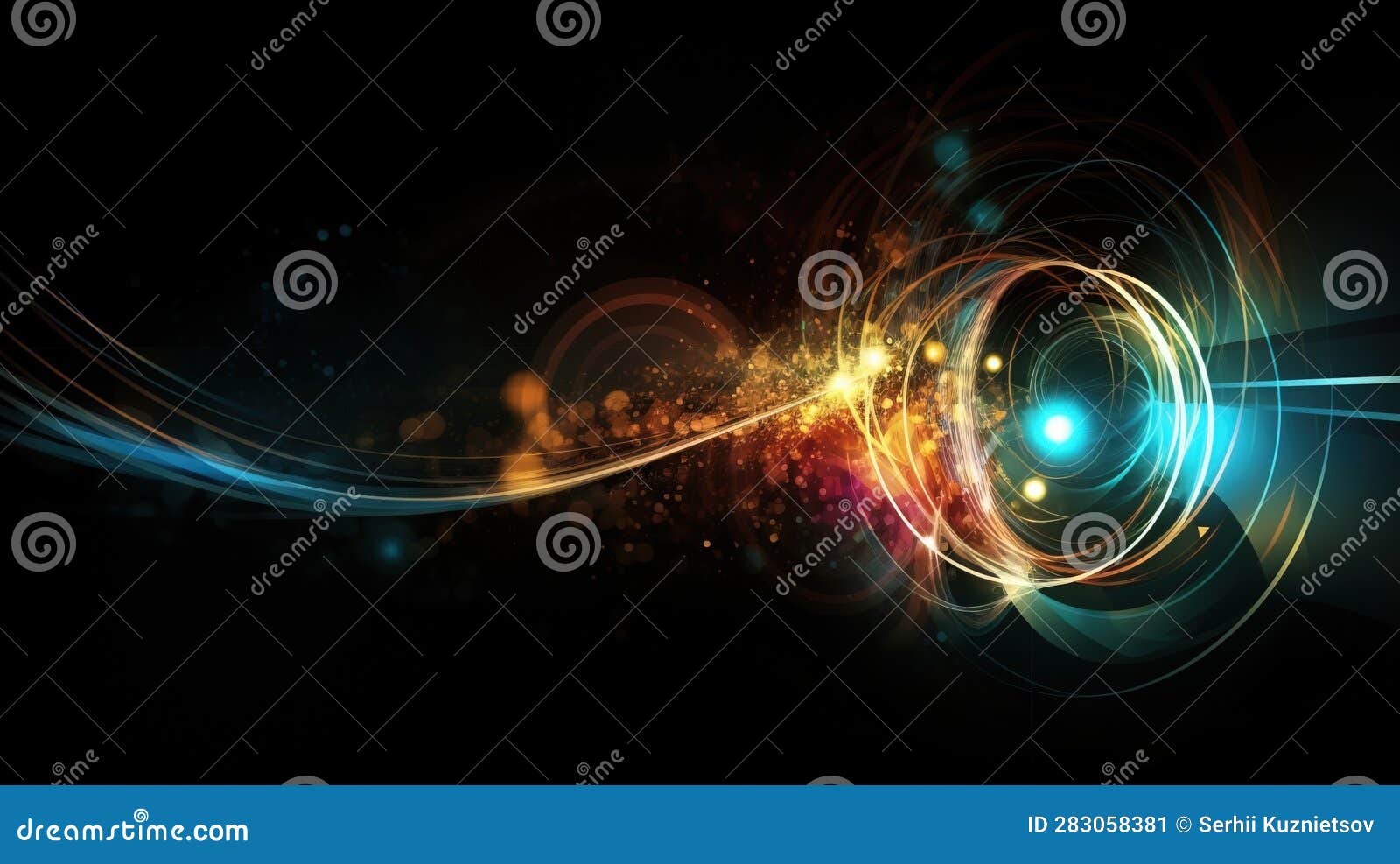 Quantum Space Explosion, Colorful Lines Abstract Scientific ...