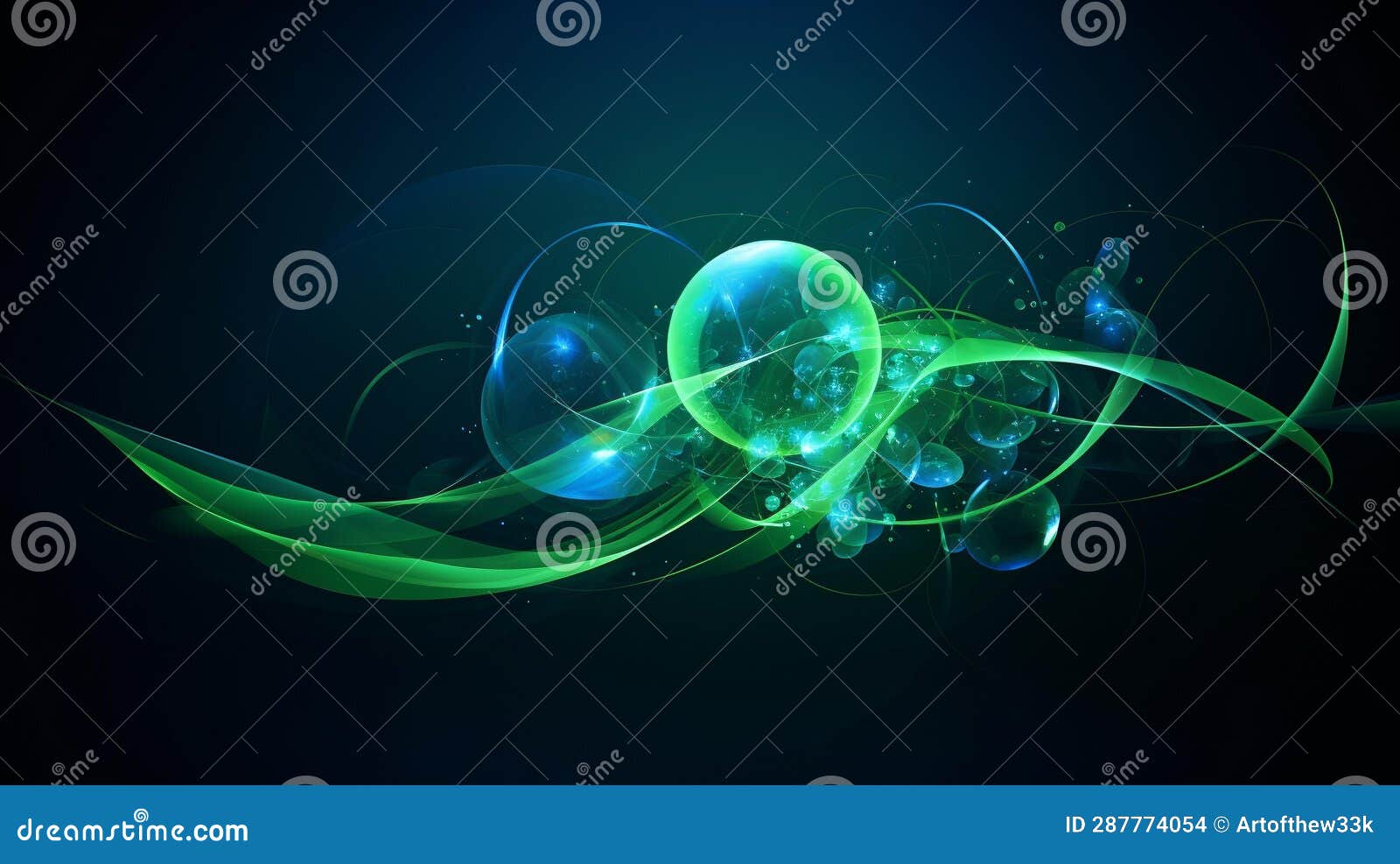 Quantum Symphony: Illuminated Particles in a Futuristic Lab Stock ...