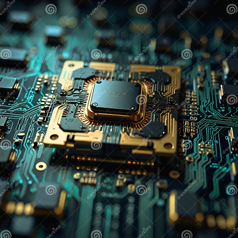 Quantum Synergy: the Ultimate CPU Revolution Stock Illustration ...